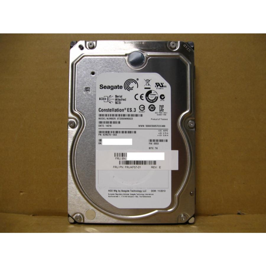 SEAGATE ST2000NM0023 2TB SAS2.0 7200rpm 128MB 3.5型 内蔵HDD 中古 ...
