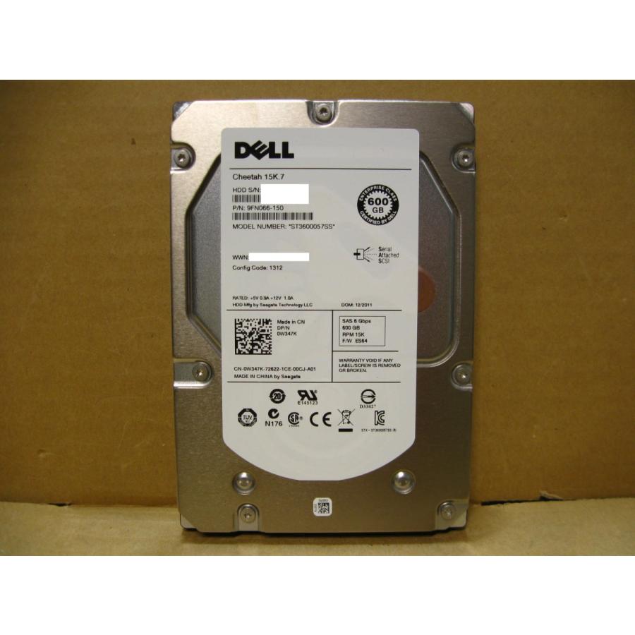 SEAGATE ST3600057SS 600GB SAS 15000rpm 3.5型 中古 Cheetah 15K.7 DELL CN ...