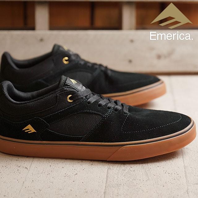 Emerica エメリカ HSU ロー バルカ EMERICA メンズ レディース スケートシューズ スニーカー BLACK/GUM FW16 ...