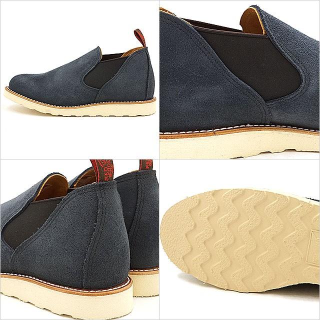 ポイント15倍 REDWING レッドウィング メンズ ROMEO レモ サイドゴアブーツNavy Abilene Roughout 8129 ...