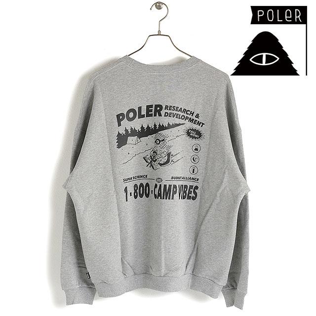 POLeR（ポーラー） メンズ スウェット クルーネックシャツ FW22 RND SASCLOPS CREW トップス トレーナー HEATHER GRAY 灰 グレー系 : mischief ...