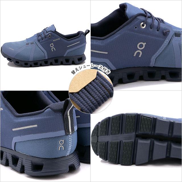 On オン メンズ スニーカー クラウド 5 ウォータープルーフ 59.98531 FW22 M Cloud Waterproof カジュアル 防水 ランニングシューズ Metal Navy ...