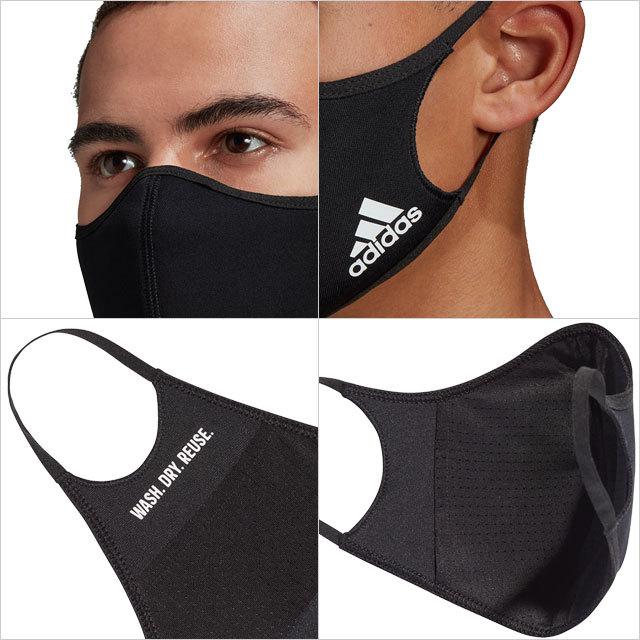 adidas アディダス フェイスカバー FACE COVER H08837 FW20 メンズ・レディース 3枚セット 洗って繰り返し使える ...