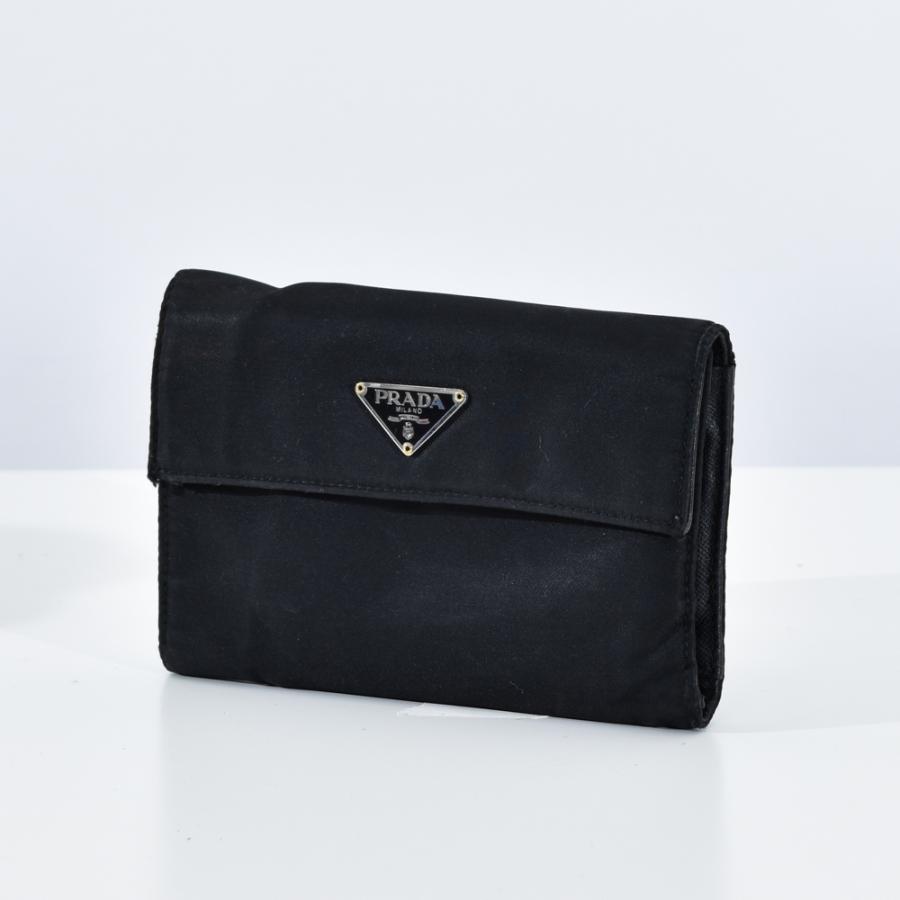 PRADA 中古USED 財布 3つ折り ナイロン ブラック ロゴ 29694 : MISHヤフー店 - 通販 - Yahoo!ショッピング