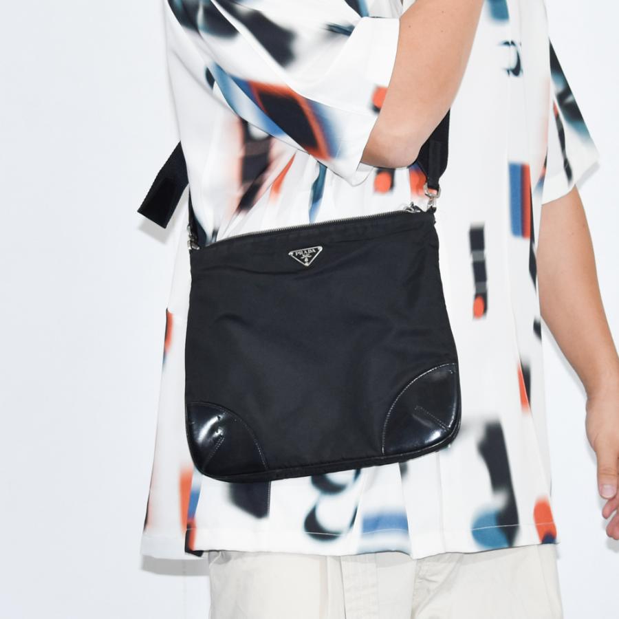 VERSACE（ヴェルサーチェ） 中古USED PRADA ショルダーバッグ ナイロン レザー メンズ 43859 : MISHヤフー店 ...