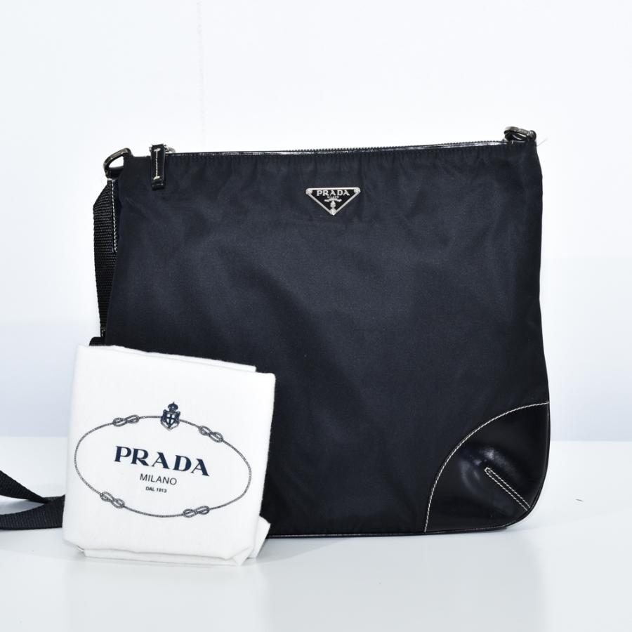 VERSACE 中古USED PRADA ショルダーバッグ メンズ ナイロン レザー 84792 : MISHヤフー店 - 通販 - Yahoo!ショッピング