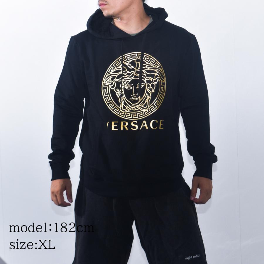 VERSACE ヴェルサーチ パーカー メデューサ ロゴ メンズ VERSACE ヴェルサーチ パーカー メデューサ ロゴ メンズ