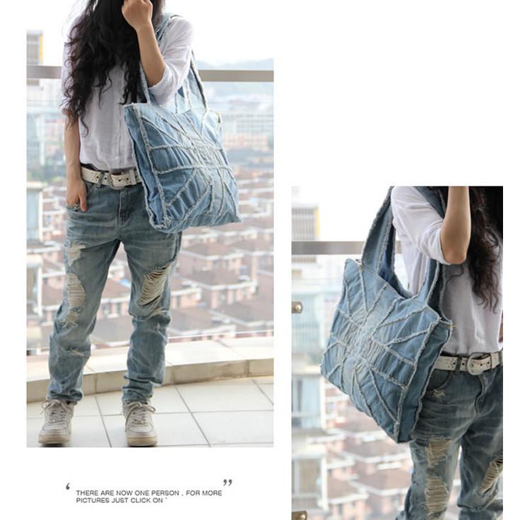 デニム バッグ レディース 子供 兼用 おしゃれ 肩掛け トートバッグ マザーズバッグ 買い物バック エコバッグ レッスンバッグ 通勤 通学 大容量 大学生 bag004 : miso a ...