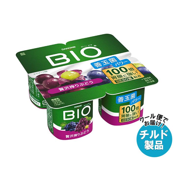 DANONe BIO 【チルド(冷蔵)商品】ダノンジャパン ダノンビオ 贅沢搾りぶどう (75g×4)×6個入｜ 送料無料 ...