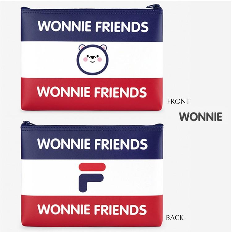 FILAxWONNIE FRIENDS フィラWONNIEフレンズ フラットポーチ FLAT-POUCH ポーチ 小物入れ コンパクトbuy ...
