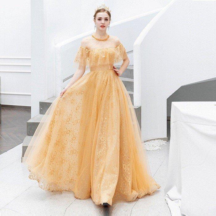 ロングドレス カラードレス パーティードレス 発表会 大きいサイズ