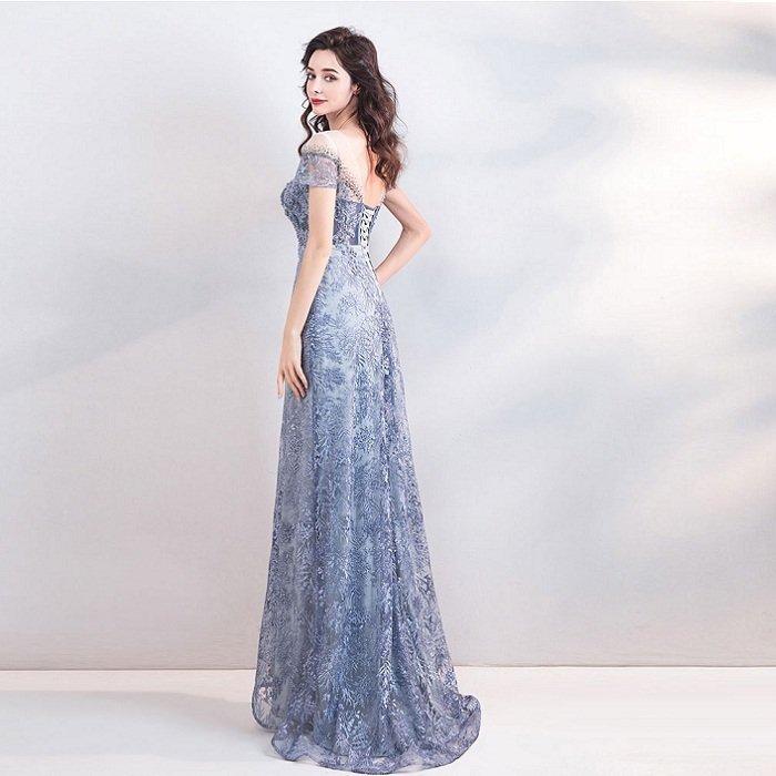 カラードレス 演奏会用ドレス パーティードレス ロングドレス 半袖