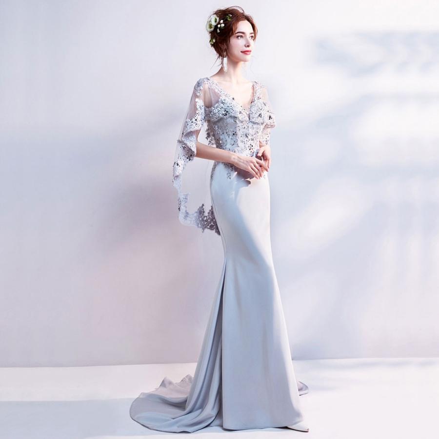 マーメイドドレス 演奏会 ロングドレス カラードレス 安い カクテル