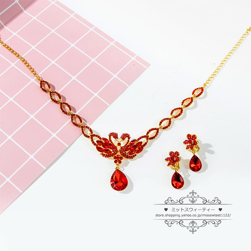 ウェディングヘッドドレス ヘアアクセサリー 赤 ティアラ 結婚式