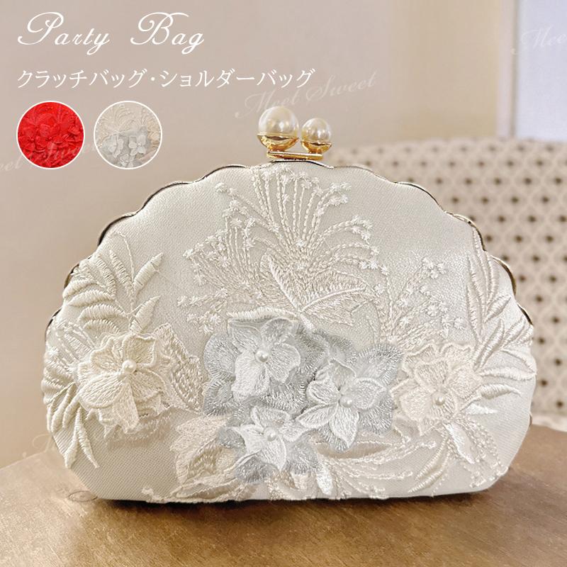 パーティーバッグ 2way クラッチバッグ ハンドバッグ ショルダーバッグ レディース 和装バック 結婚式 二次会 披露宴 発表会 同窓会 お呼ばれ フォーマル : ptb018 : ミット ...