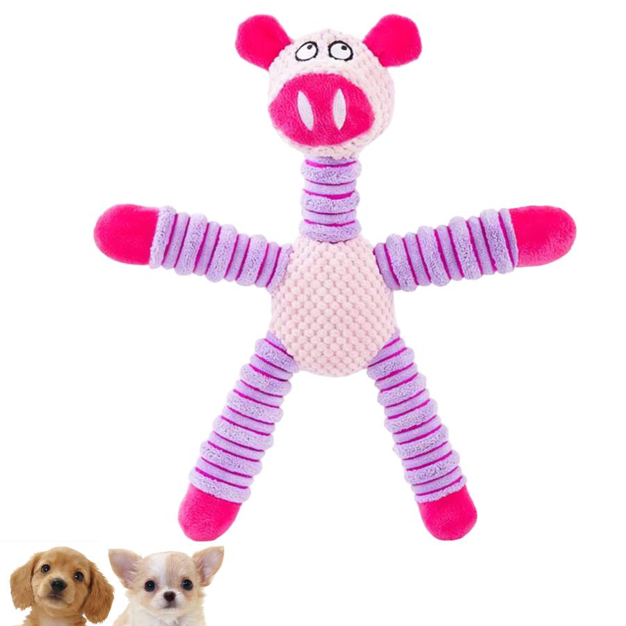 FOily TOily 犬 おもちゃ 噛む 玩具 頑丈 犬用 ぬいぐるみ 音が鳴る 歯磨き 引っ張り 小型中型犬 プレゼント ギフト ...