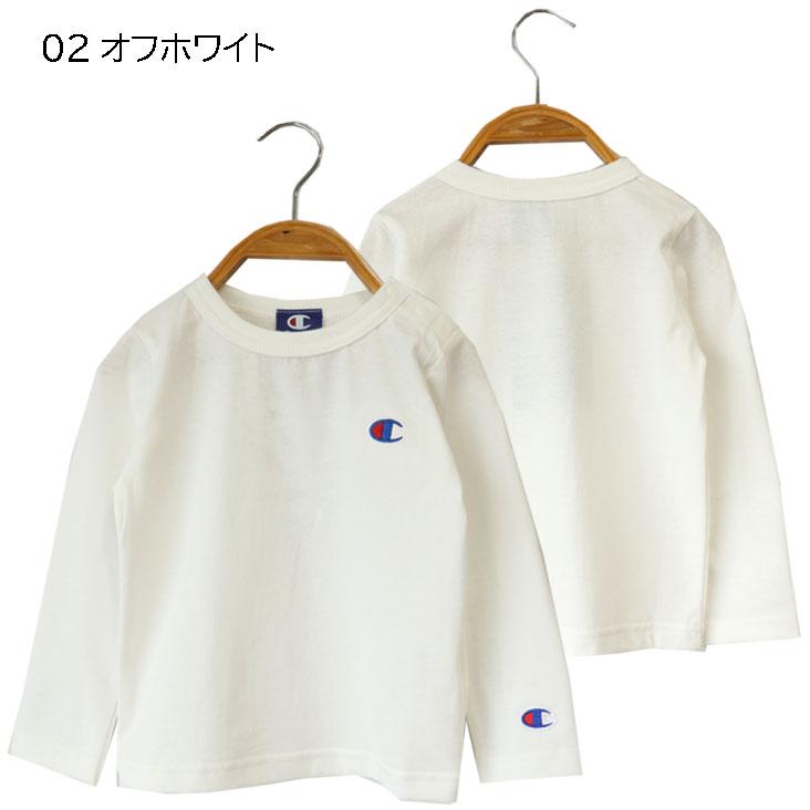 Champion チャンピオン BABY ワンポイント ロンT BASIC ベビー服 赤ちゃん 長袖 BASIC シンプル 無地 ワンポイント 刺繍 ロゴ こども 子供服 :63414506 ...