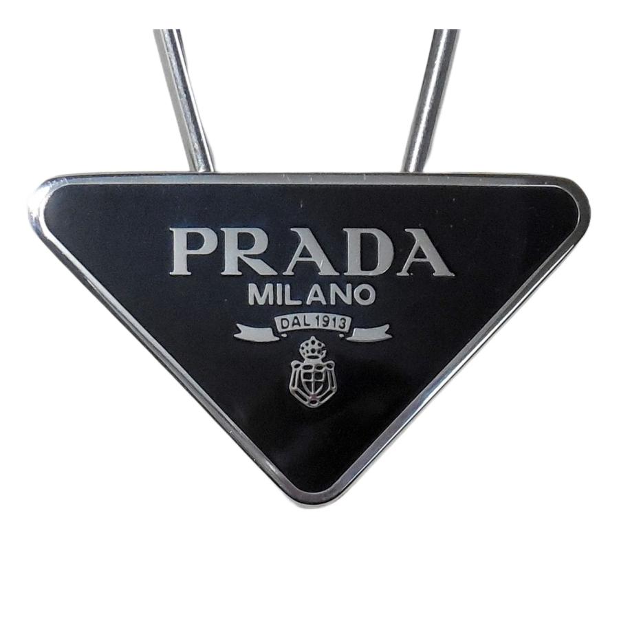 PRADA プラダ キーリング トライアングルロゴ ブラック 2PS395 PRADA プラダ キーリング トライアングルロゴ ブラック 2PS395