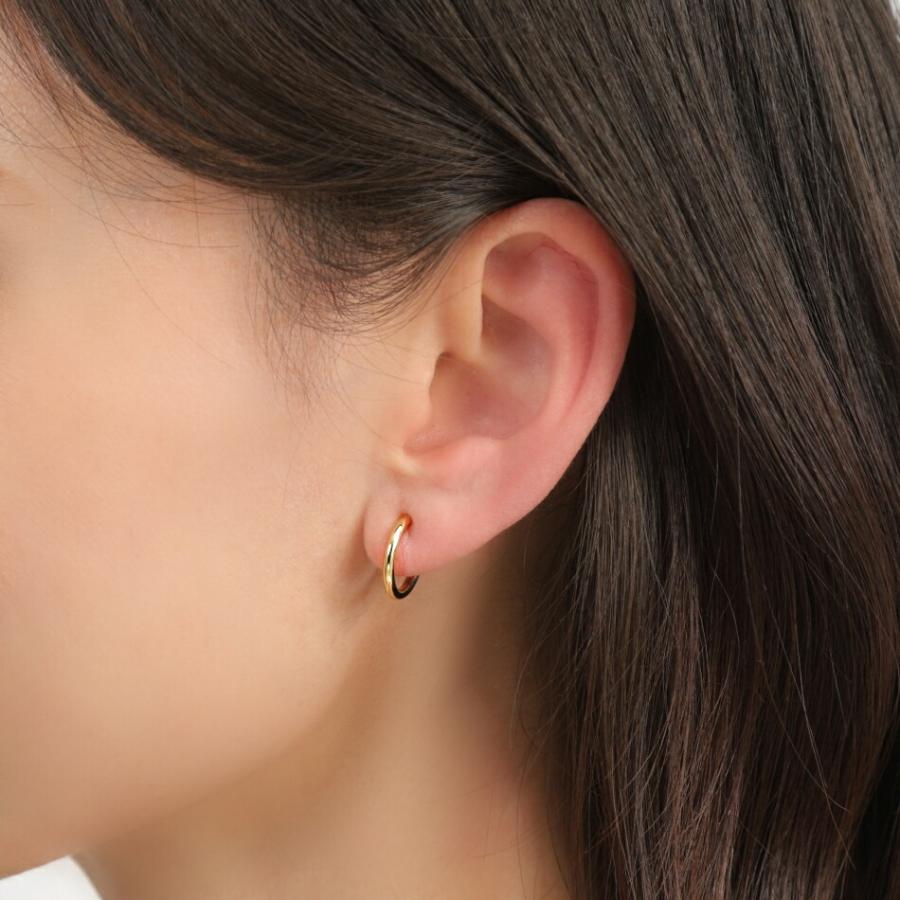 フープ イヤリング 18金 太さ2mm×直径15mm k18 シンプル 人気 痛くない ピアスみたい 地金 ノンホールピアス 丸 輪っか : 11018 : MITURE - 通販 ...