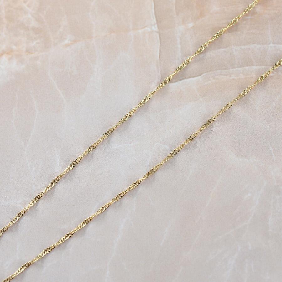 スクリューチェーン スクリュー レディース 18金 ネックレス 幅1mm 42cm シンプル スキンジュエリー 18k ゴールド チェーンネックレス プレゼント : MITURE - 通販 ...