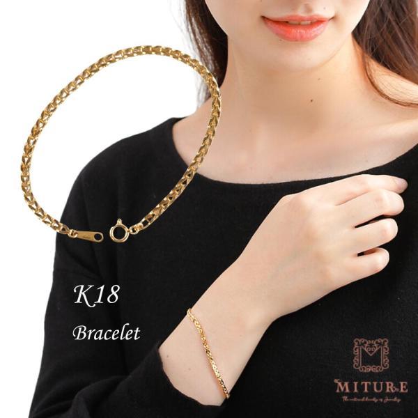 ブレスレット 幅広 3mm 18k K18 鎖 ゴールド 18cm レディース シンプル チェーン ジュエリー 地金 太め プレゼント ギフト : MITURE - 通販 - Yahoo!ショッピング