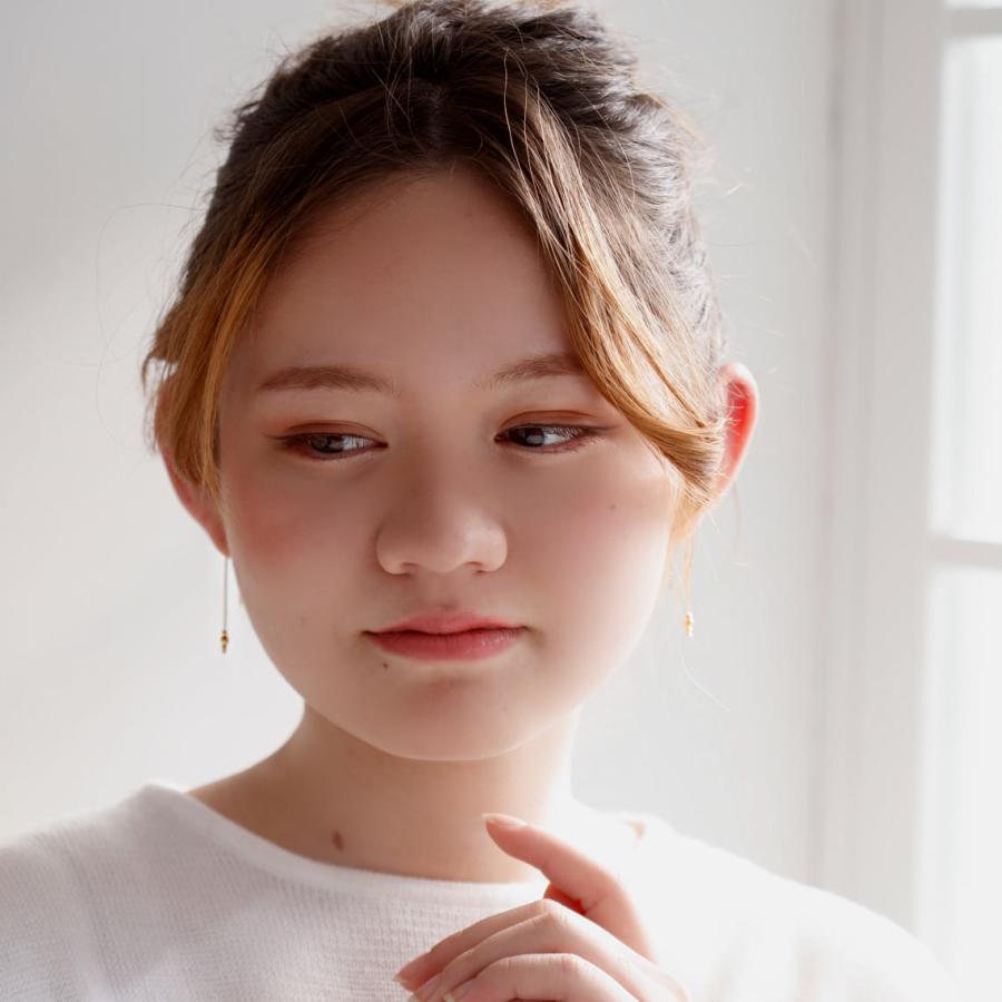 24金 レディース 純金 ピアス k24 ゴールド チェーン シンプル 長い 小豆 人気 普段使い プレゼント : 14925 : MITURE - 通販 - Yahoo!ショッピング