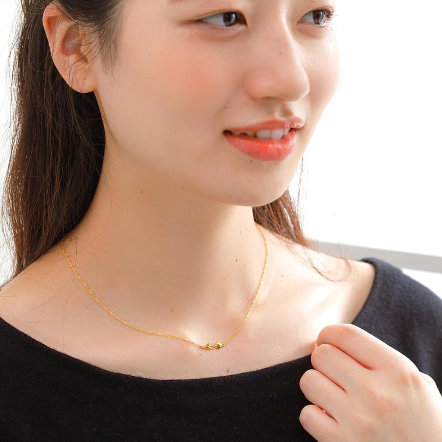 K24 24金 k24 24kネックレス レディース ネックレス 矢 キューピット アロー ゴールド 金 スクリュー チェーン お守り アミュレット ゴールドチェーン : MITURE ...