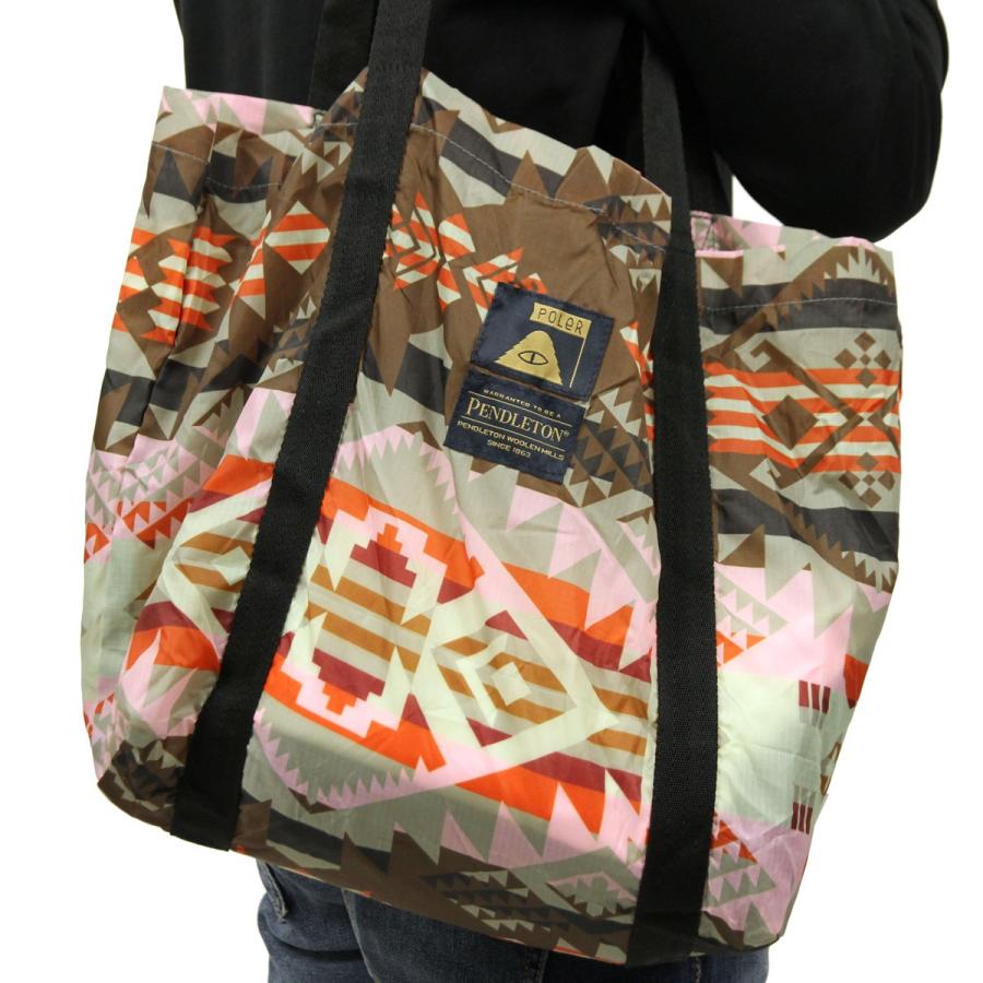 ポーラー バッグ 正規販売店 POLER トートバッグ STUFFABLE TOTE 13120004-MPK PENDLETON MISTY ...