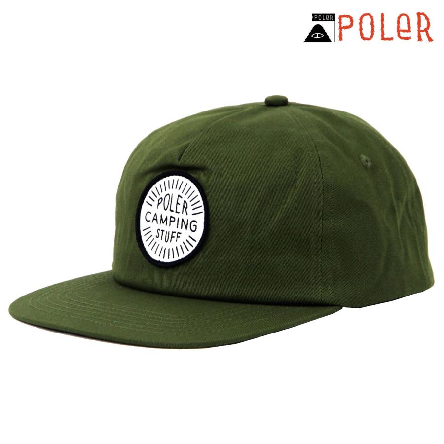 POLeR ポーラー メンズ レディース キャップ 正規販売店 POLER 帽子 CAMPING STUFF PATCH HAT 233ACU7003 OLIVE : ブランド品インポート ...