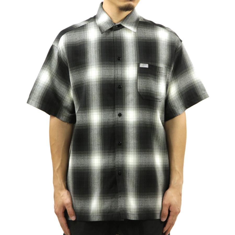 キャルトップ メンズ 半袖シャツ 正規品 CALTOP ACRYLIC OMBRE CHECK SHORT SLEEVE SHIRTS ...