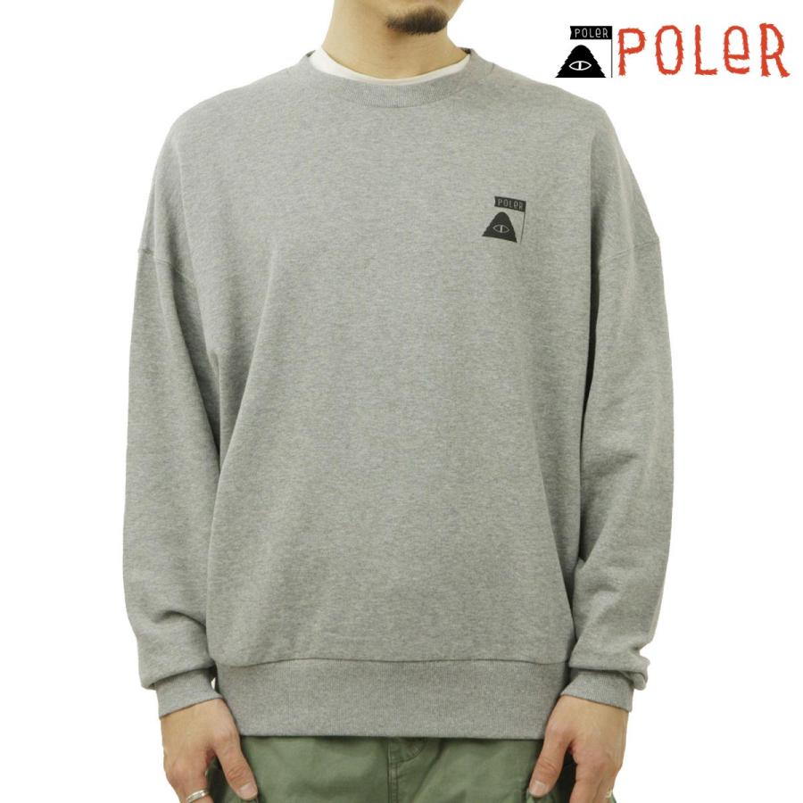 POLeR（ポーラー） メンズ スウェット 正規販売店 ロゴ クルーネック トレーナー SUMMIT CREW FLEECE D 243MCV0053-HGRY H・GRAY : ブランド品 ...