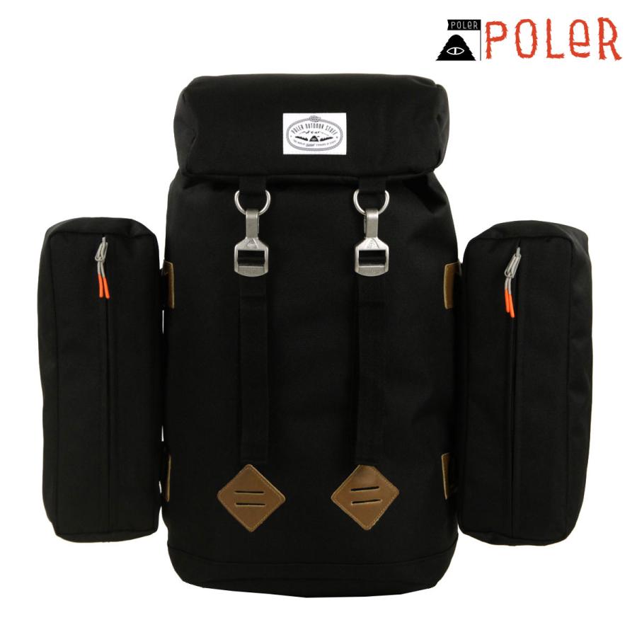 POLeR ポーラー メンズ レディース バックパック 正規販売店 POLER 鞄 リュックサック CLASSIC RUCKSACK BACKPACK 241BGU1003-BLK BLACK ...