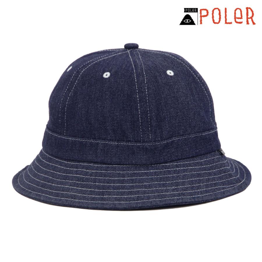 POLeR ポーラー メンズ レディース ハット 正規販売店 POLER ベルハット 帽子 DENIM BELL HAT DC 251MCV0085-BLU BLUE : ブランド品インポート ...