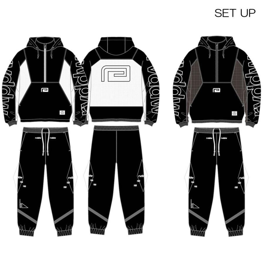 予約商品 3月頃入荷予定 リバーサル メンズ セットアップ 正規販売店 REVERSAL ナイロン ジャケット ジョガーパンツ 4WAY DRY ZIP UP JACKET & JOGGER PANTS SET UP 黒白 rv26ss303 rv26ss403 BLACK - WHITE reversal（リバーサル） 予約商品 3月頃入荷予定 メンズ セットアップ