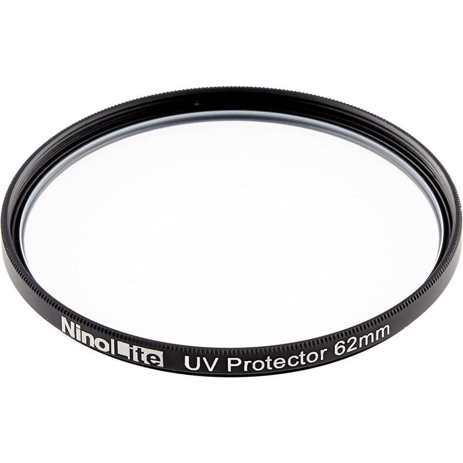NinoLite HB-90A 用レンズフード + 62mm UVフィルター のセット、Z DX 50-250mm f/4.5-6.3 VR レンズ用、装着したままでもフィルターやレンズ ...