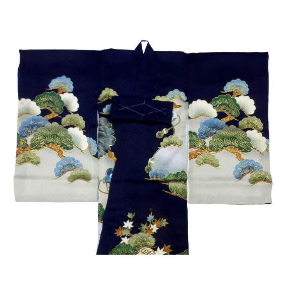 お宮参り 初着 男の子 産着 着物 一つ身 お祝い着 赤ちゃん 正絹 紺地 鷹 柄No.2351 : 都美サロン - 通販 - Yahoo!ショッピング