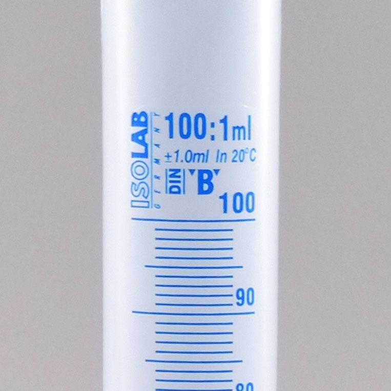 ISOLAB メスシリンダー 100ml PP製 青色目盛 : 宮原計量器製作所 Yahoo!店 - 通販 - Yahoo!ショッピング