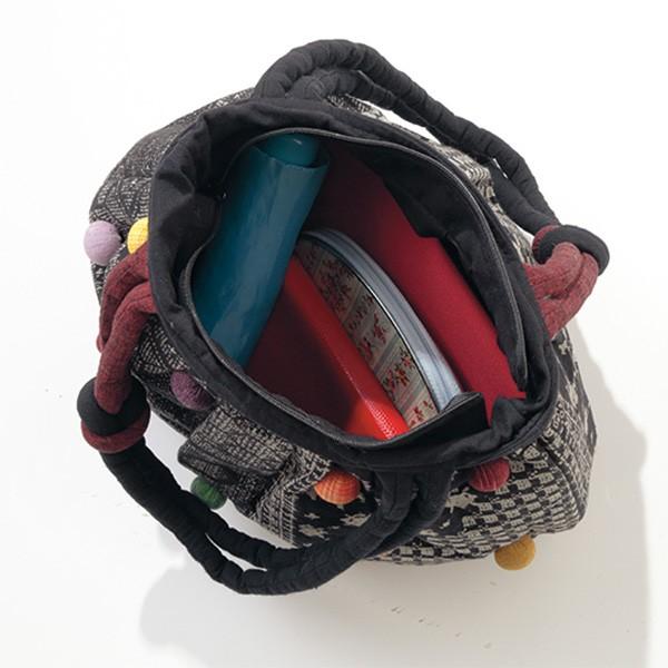 トートバッグ レディース おしゃれ ミセス シニア ファッション 50代 60代 70代 80代 和調柄ボンボントート : 京都通販 ミセスの ...