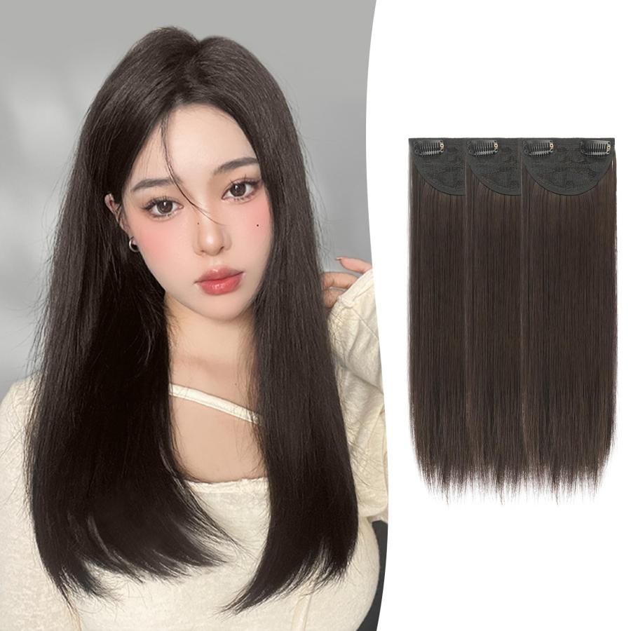 FESHFEN 襟足ウィッグ 3枚セット ロング ストレート40/50/60cm エクステ ワンタ : ミヤマ商店Yahoo!ショップ - 通販 - Yahoo!ショッピング