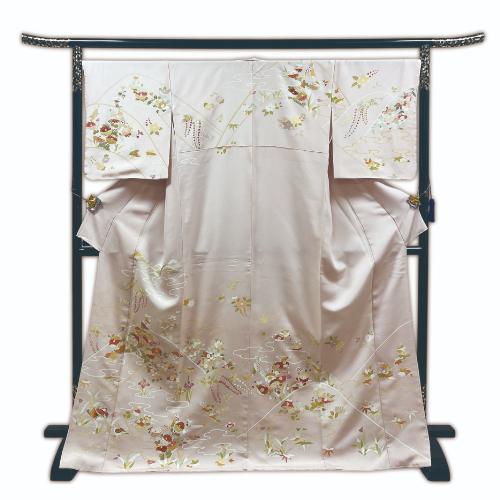 訪問着 7-1336 仕立代裏地込み 金駒刺繍 おしどり 着物 きもの ピンク : みやもと呉服店 - 通販 - Yahoo!ショッピング