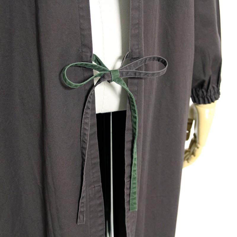 五感 gokan スモック コットン かっぽう着 割烹着 ベージュ/グリーン/ブラウン/ブラック 綿100％ M〜Lサイズ 長袖 日本製 レディース エプロン : 宮田織物 - 通販 ...