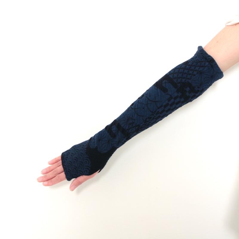 ギフト gokan 五感 アームカバー コットンジャガード織 和風柄 ブラウン 綿100％ 日本製 : 宮田織物 - 通販 - Yahoo!ショッピング