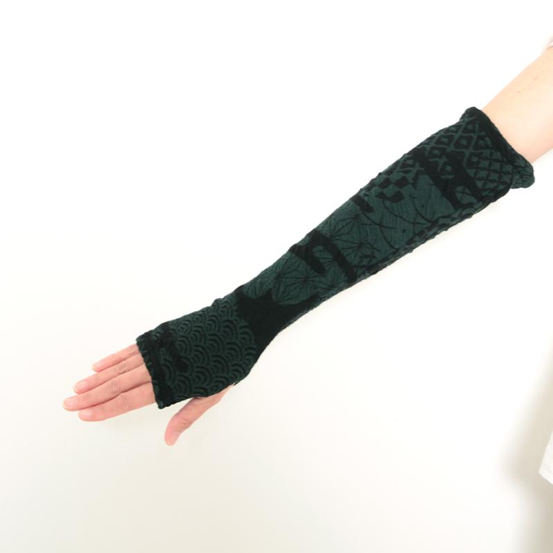 ギフト gokan 五感 アームカバー コットンジャガード織 和風柄 ブラウン 綿100％ 日本製 : 宮田織物 - 通販 - Yahoo!ショッピング