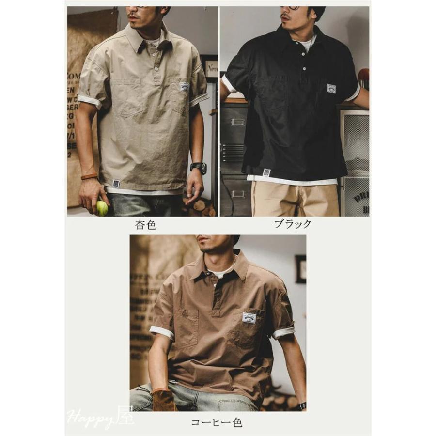 半袖シャツワークシャツ メンズ ミリタリー 折り襟 トップス カジュアルシャツ シングル ゆったり大きいサイズ 通学 通勤 夏新作 : 宮田屋雑貨店 - 通販 - Yahoo!ショッピング