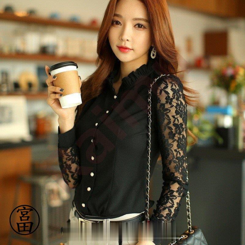 ブラウス レディース 春秋 長袖ブラウス レースブラウス フォーマルトップス シャツ おしゃれ 40代 韓国風 通勤 着痩せ 大きいサイズ : 宮田屋雑貨店 - 通販 - Yahoo!ショッピング