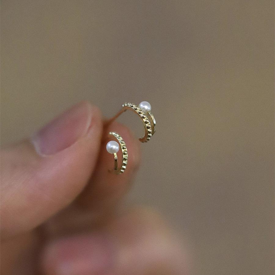 ピアス パール ゴールドピアス 小ぶり シンプル 小さい アレルギー対応 小さめ パールピアス14K 14金 レディース おしゃれ かわいい オフィス ギフト :ap00128:MIYUU ...