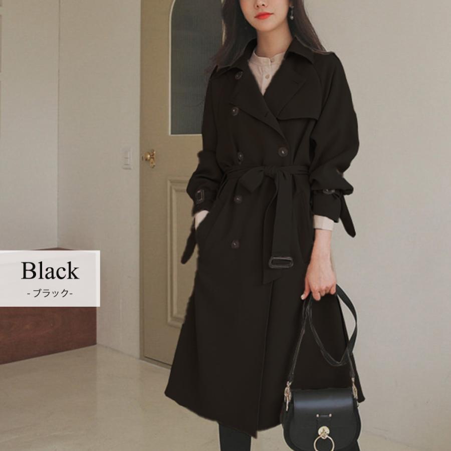 トレンチコート アウター コート レディース 秋冬 ロング 長袖 ベルト