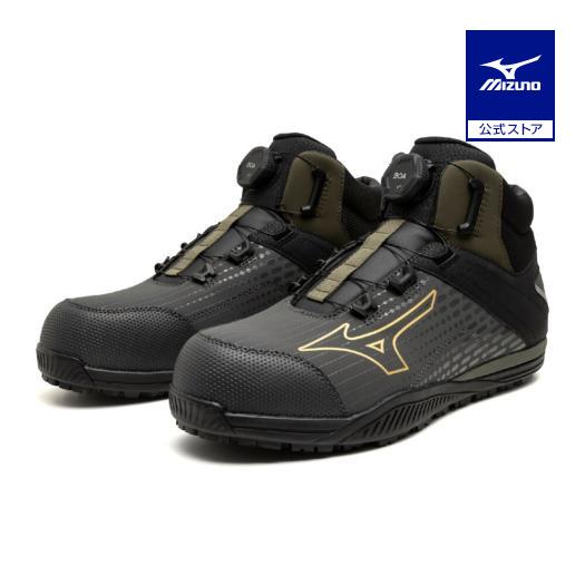 MIZUNO ミズノ公式 オールマイティ TDII 81H BOA ダイヤル/ハイカット/ワーキング ダークグレー×ゴールド×カーキ ユニセックス : ミズノ公式オンライン Yahoo!店 ...