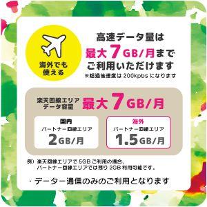 プリペイドSIM 日本 7GB SMS認証可能 最大25ヶ月 大容量 楽天モバイル SIMカード 海外 rakuten Prepaid データ専用 4GLTE 5G対応 japan 利用期間 ...