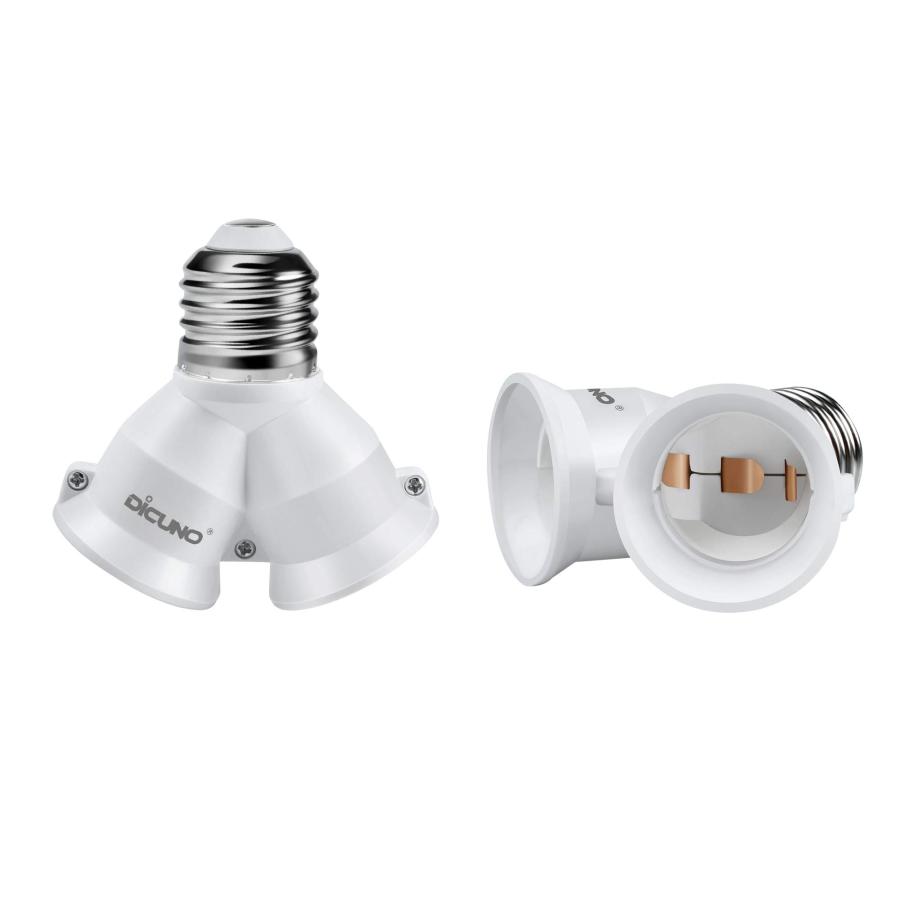 DiCUNO E26口金アダプター 2分岐ソケット E26→E26 延長ソケット 2個セット : MKヤフー店 - 通販 - Yahoo!ショッピング